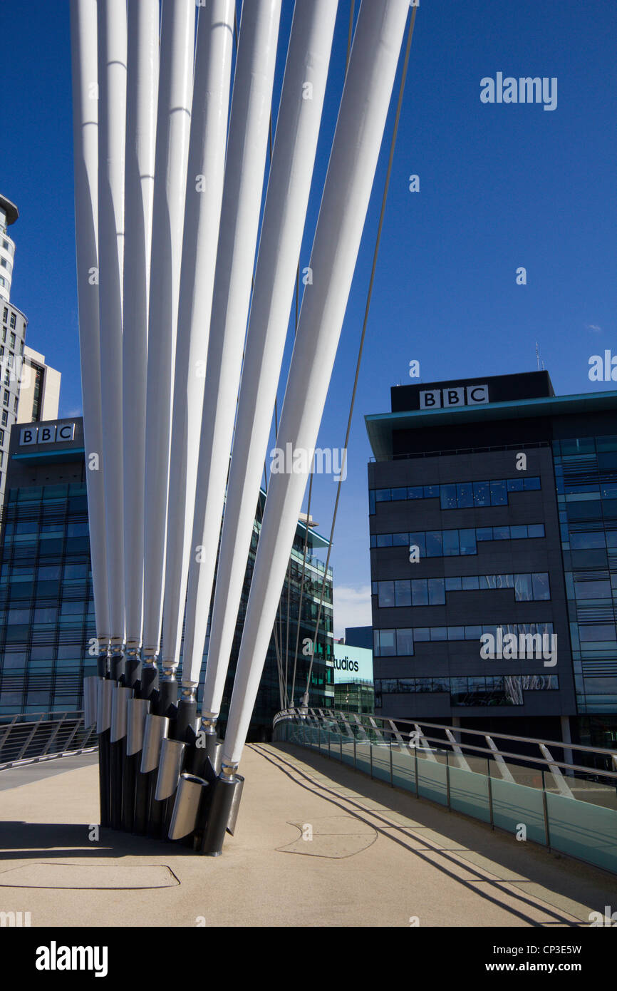 The Media City Footbridge is a swing-mechanism footbridge over the ...