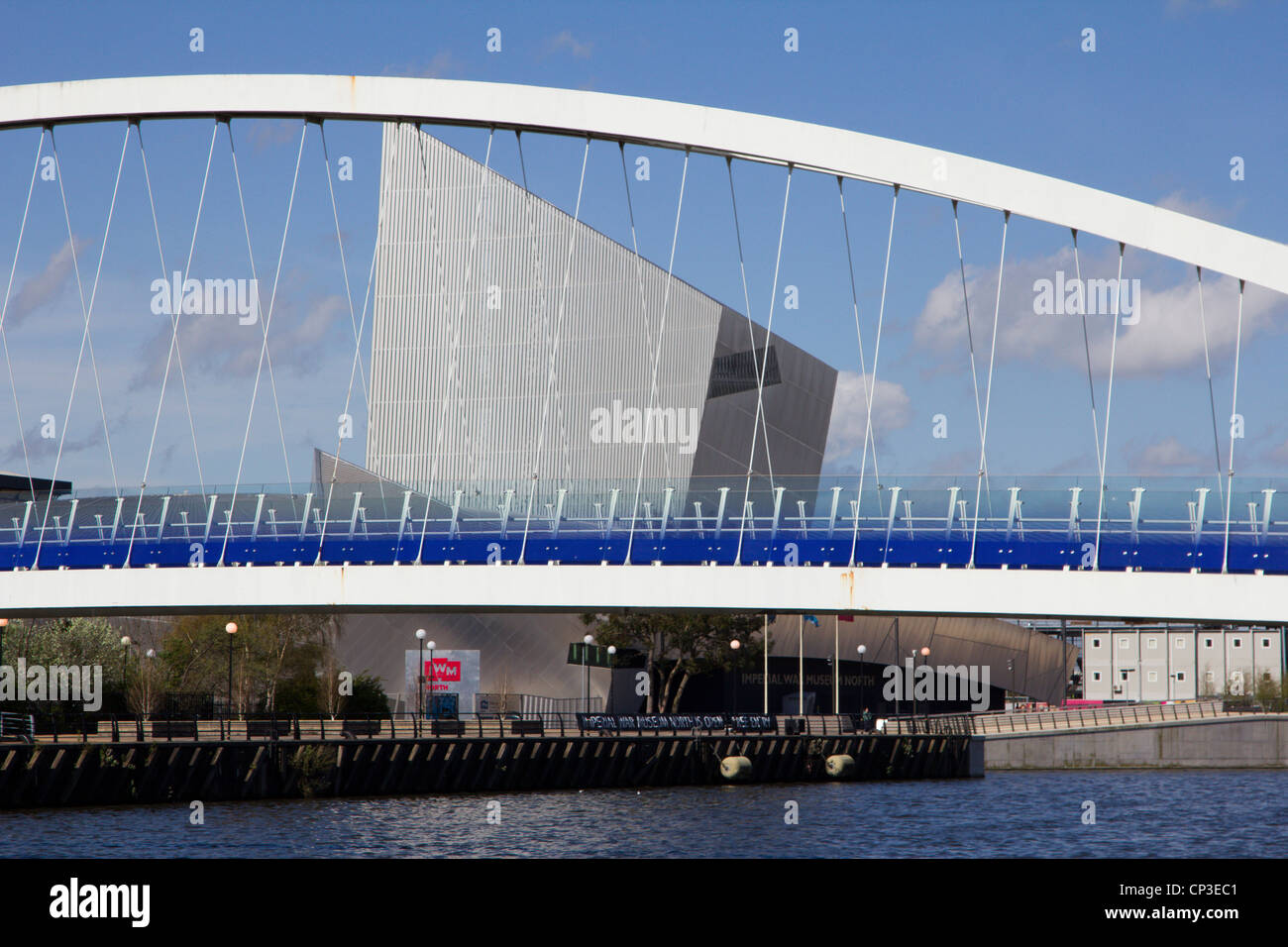 Imperial war museum north and The Salford Quays lift bridge Manchester ...