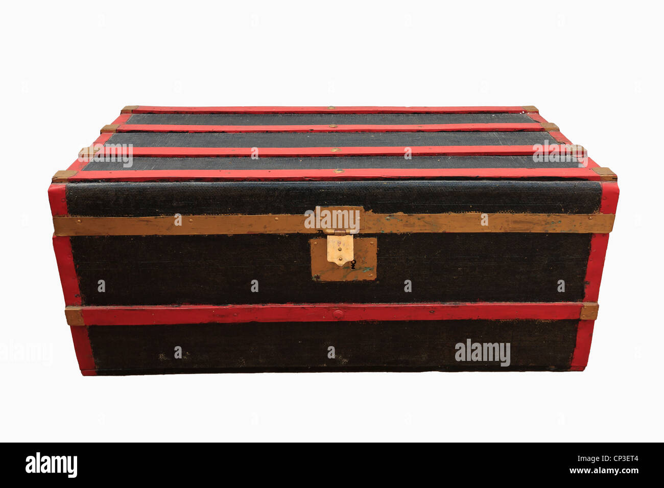 Old closed trunk isolated on white background Stock Photo - Alamy