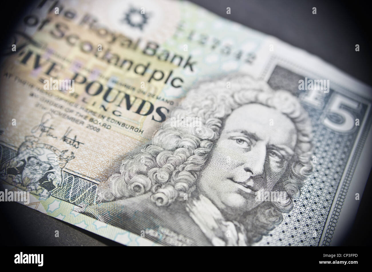 Royal Bank of Scotland bank note five pounds £5 Stock Photo - Alamy