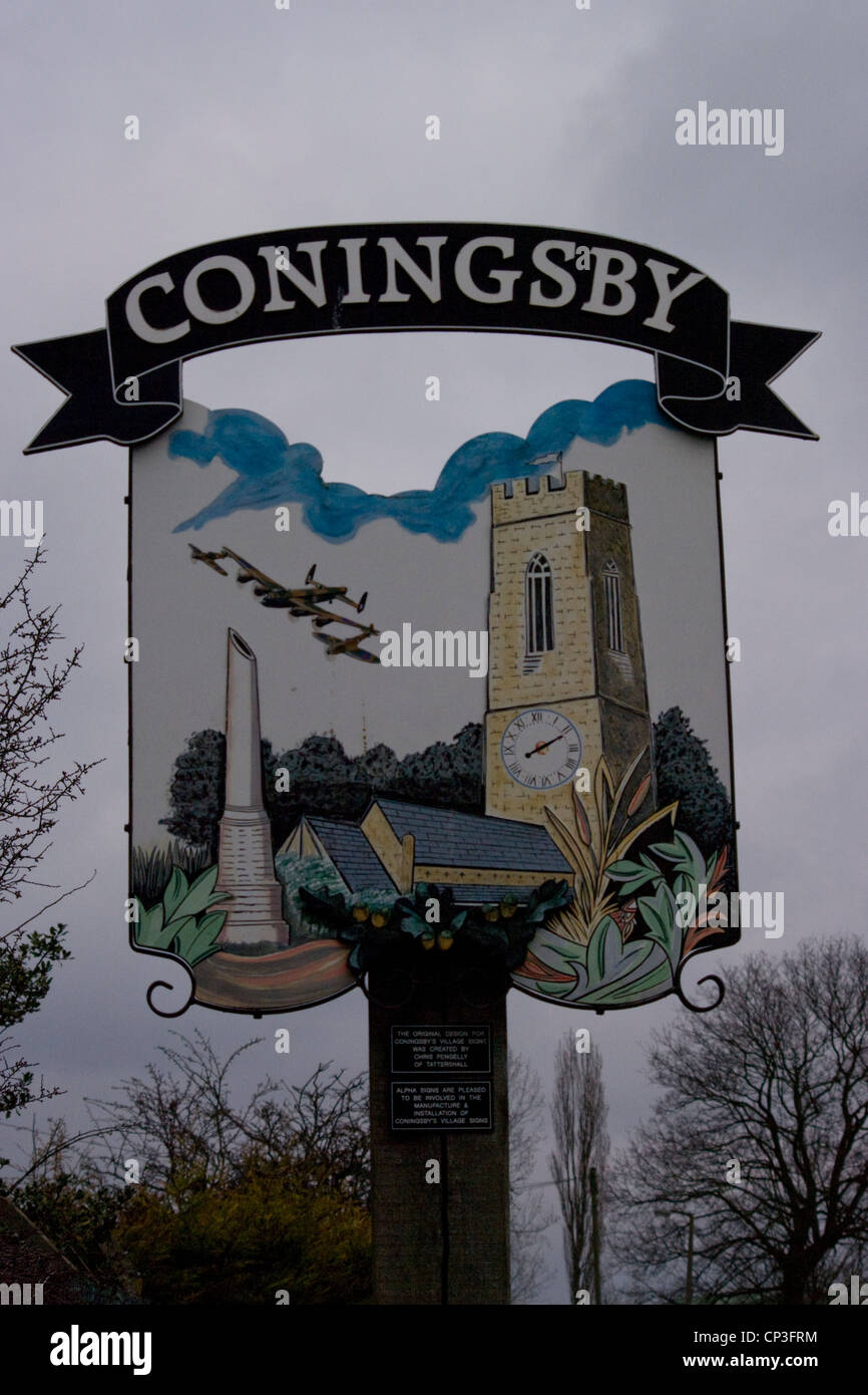 Coningsby village sign hi-res stock photography and images - Alamy
