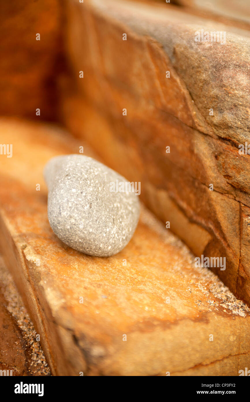 Sandstone and pebble at Godrevy Point in Cornwall Stock Photo - Alamy