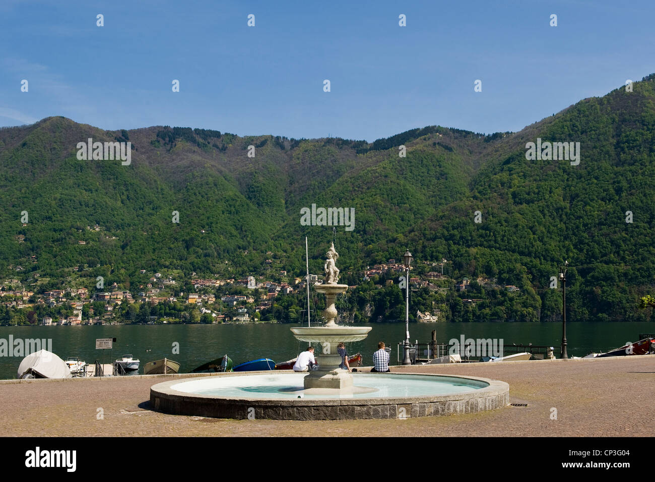 Italy, Lombardy, Cernobbio, town square Stock Photo - Alamy