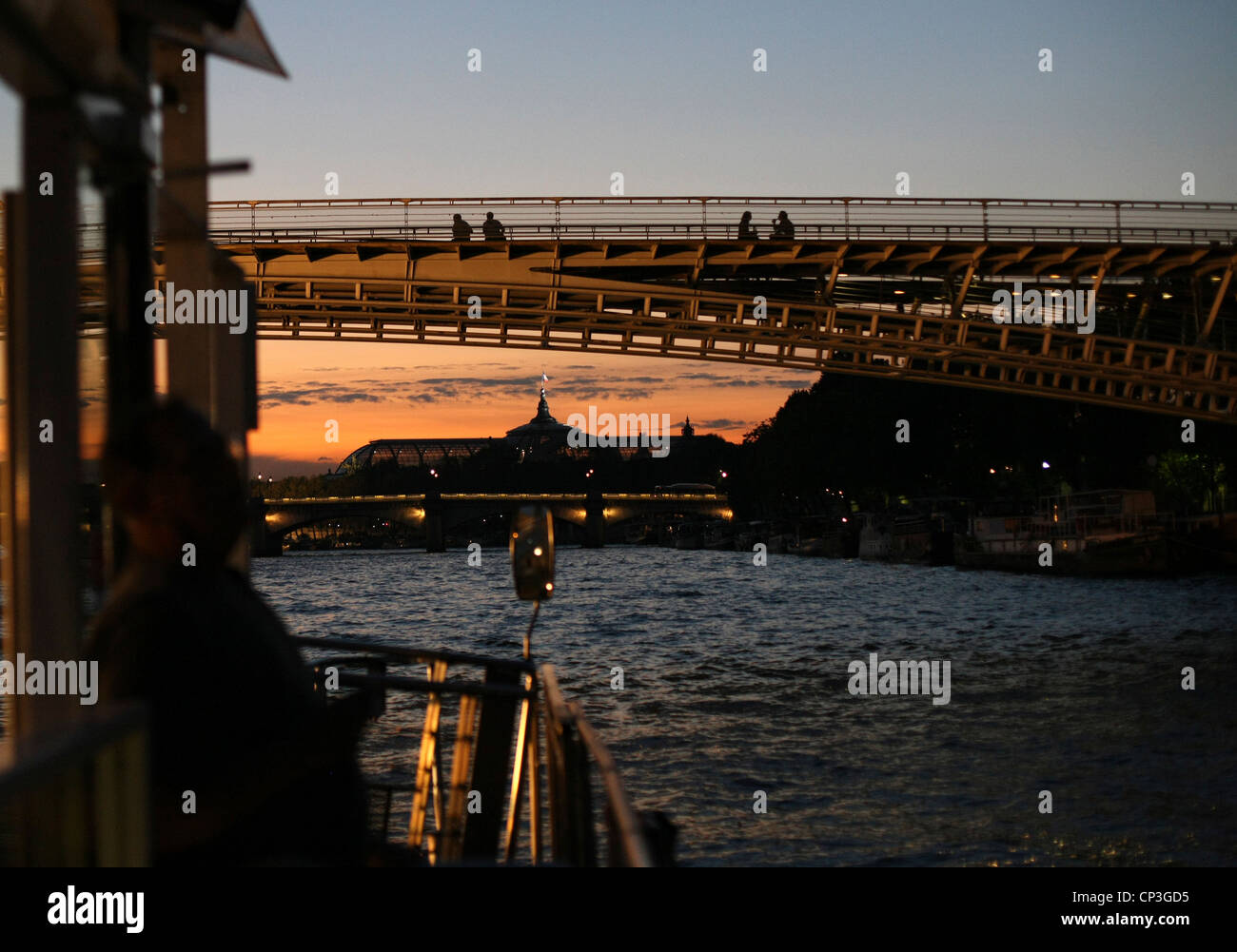 Seine River Cruise at Sunset Paris France Stock Photo - Alamy