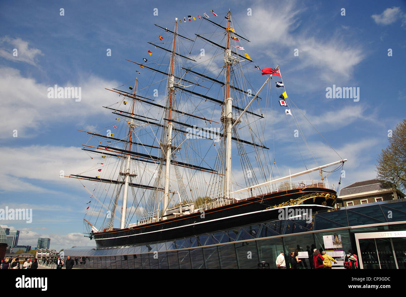 The restored 'Cutty Sark' Clipper Ship, Greenwich, London Borough of ...