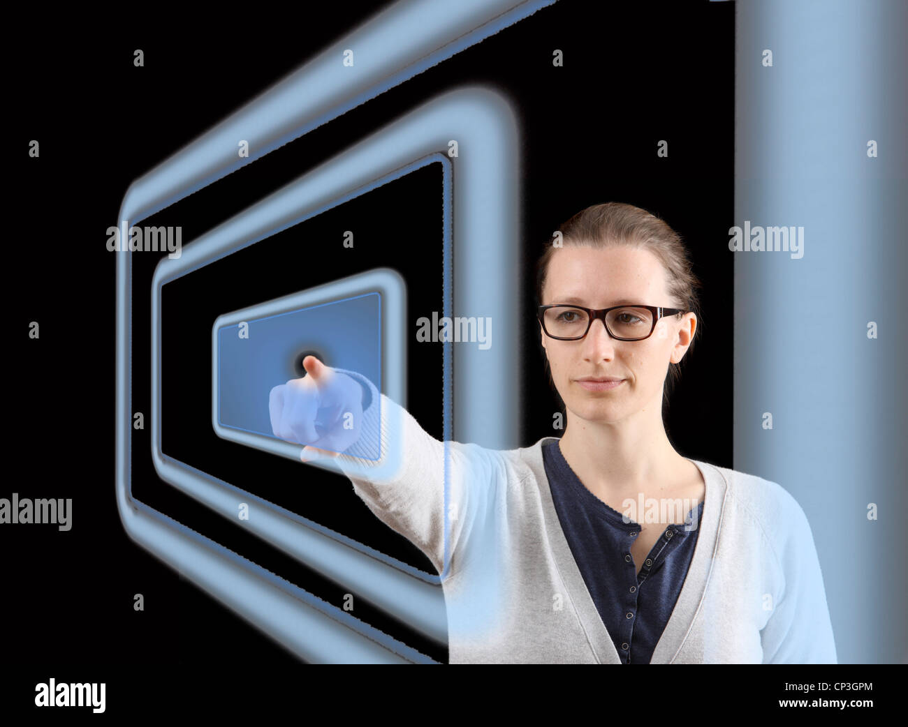 Symbolic image, Icon, virtual work, operate. Icons virtual control ...