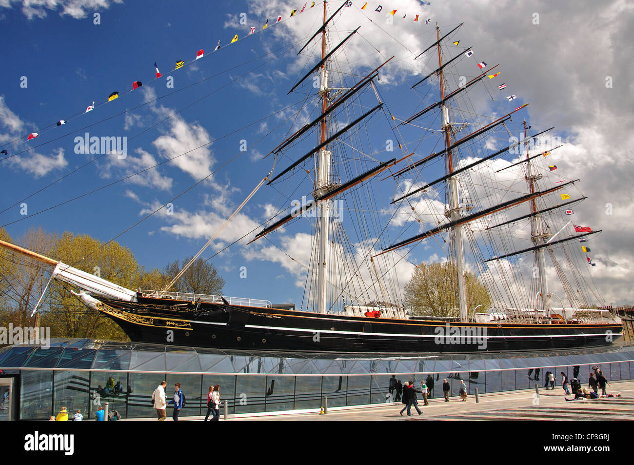 The restored 'Cutty Sark' Clipper Ship, Greenwich, London Borough of ...