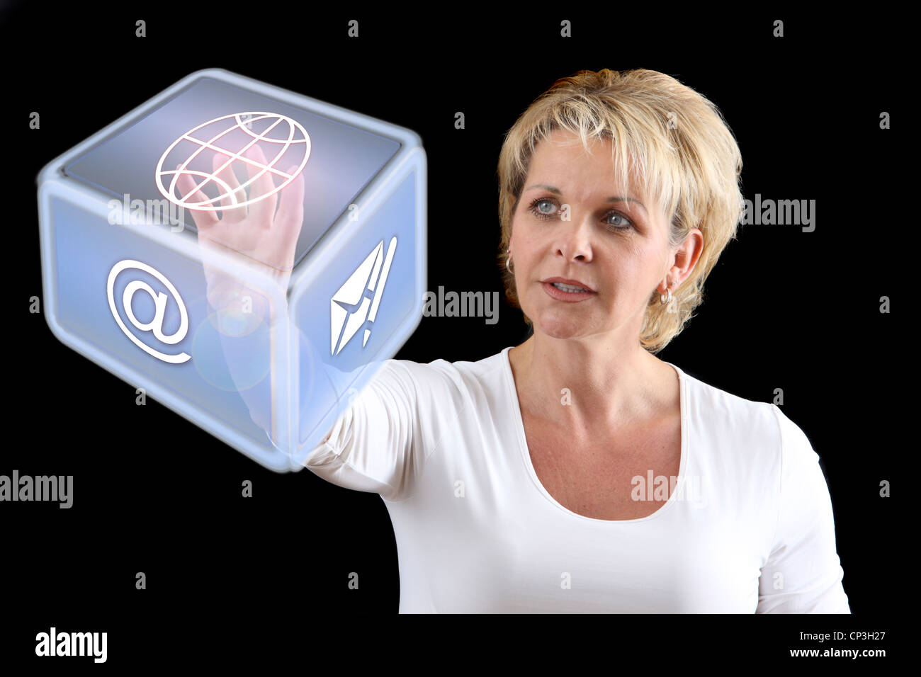 Symbolic image, Icon, virtual work, operate. Icons virtual control ...
