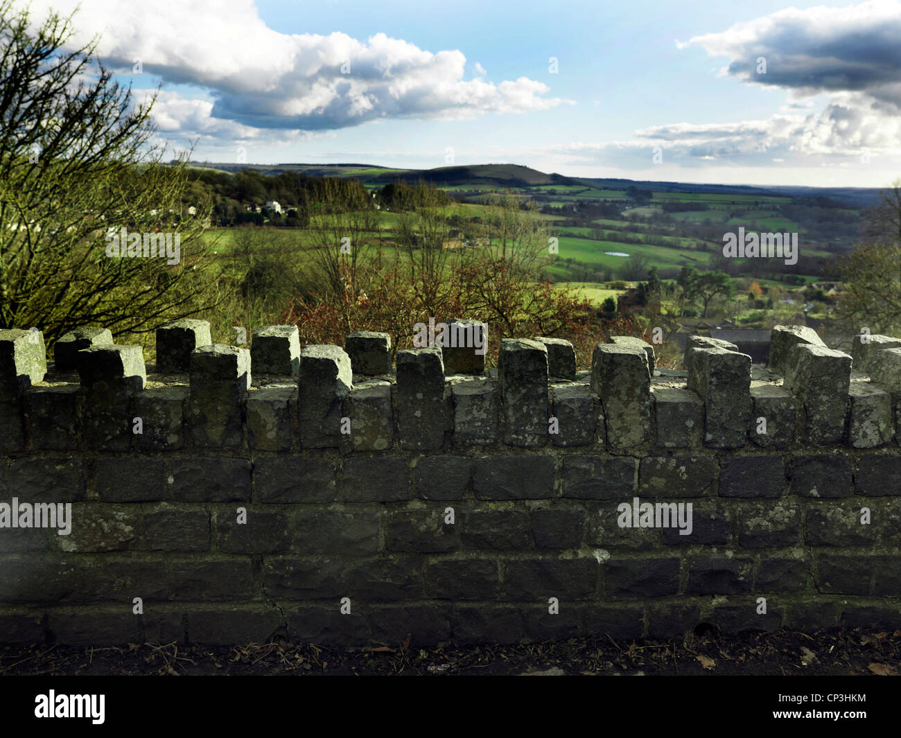 Dorset England View Over Shaftesbury Stone Wall Stock Photo - Alamy