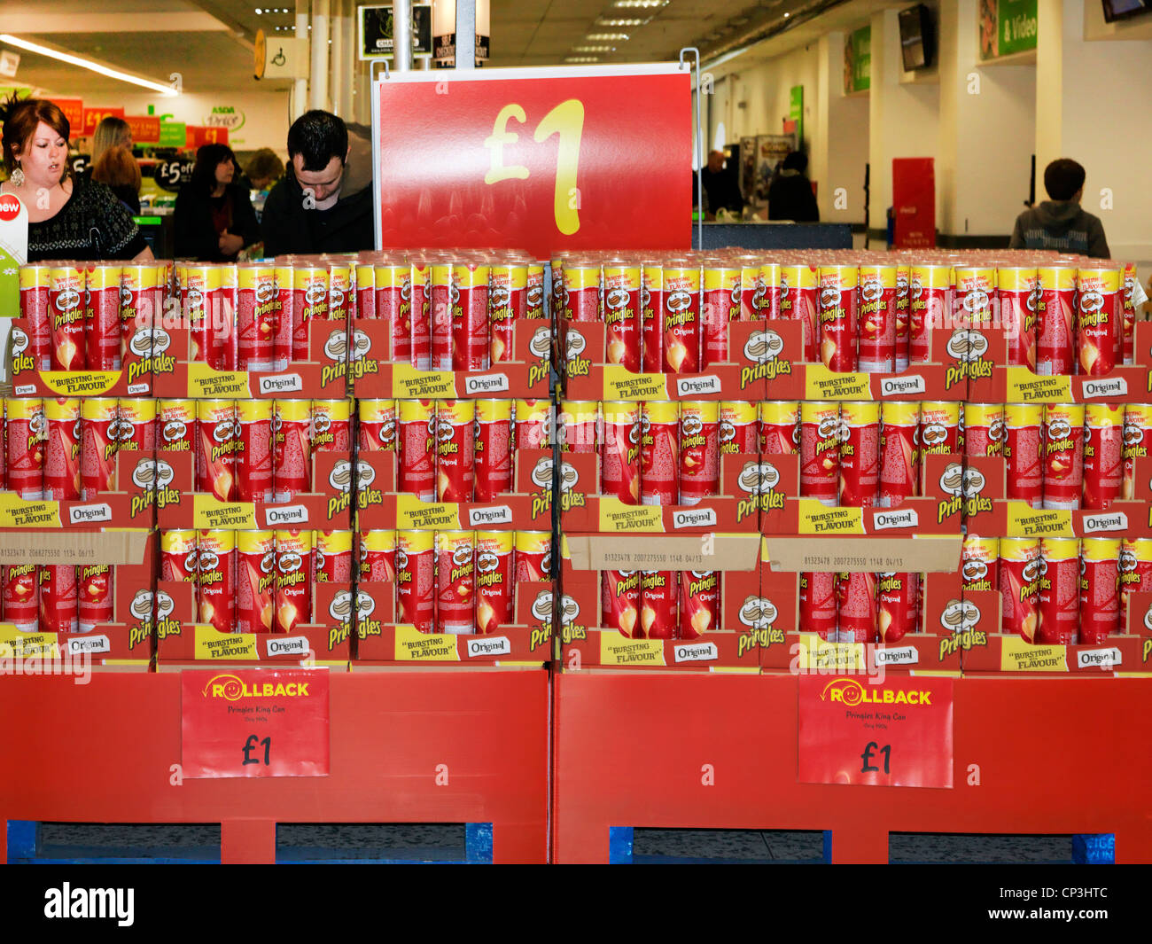 Pringles Crisps On Point Of Sale Display In A Supermarket Surrey ...