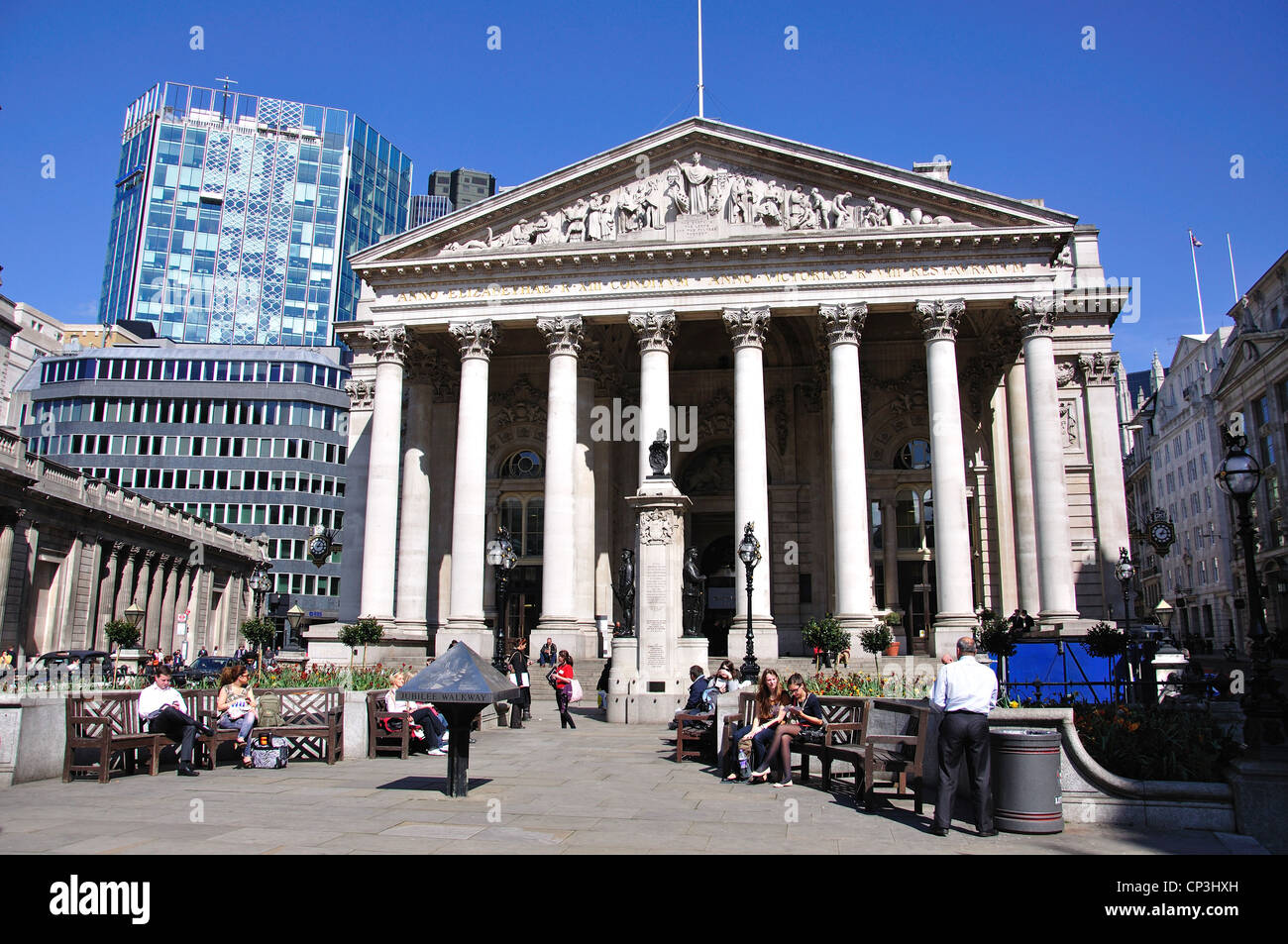 Royal Exchange at Bank Junction, City of London, London, Greater London ...