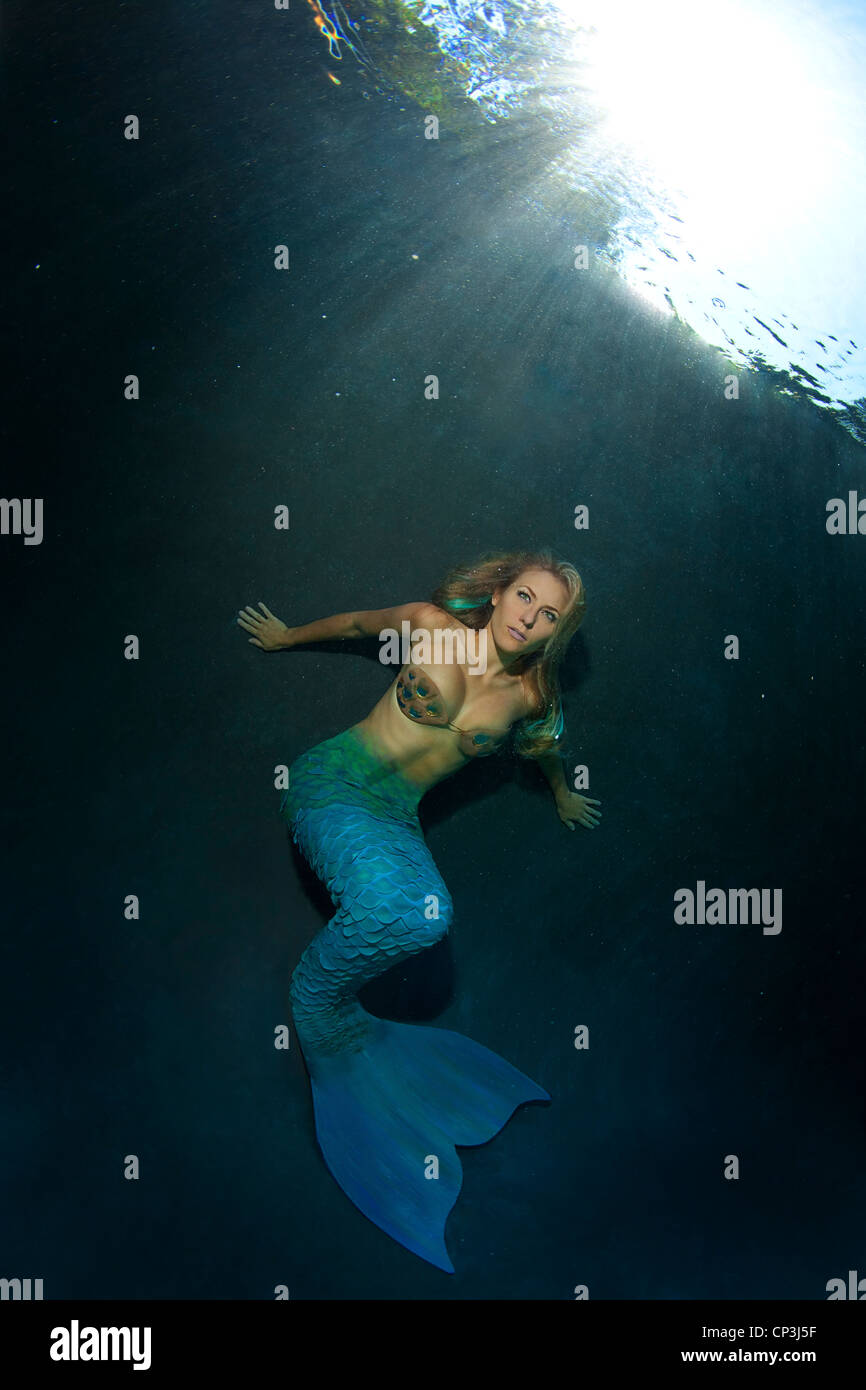 Young Mermaid Swimming Underwater High Resolution Stock Photography and ...