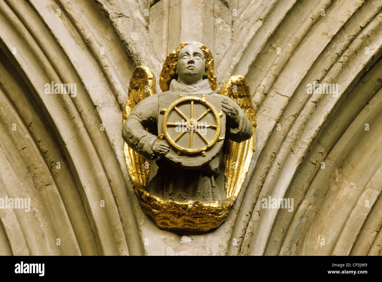 St. Margarets Church, Westminster, Angel with St. Catherines Wheel ...