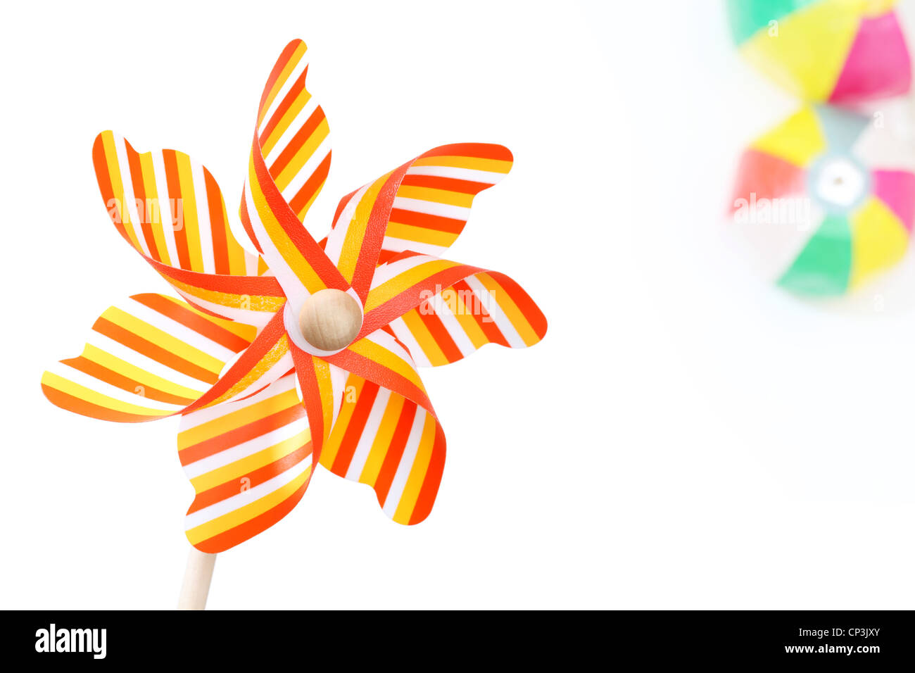 Colorful toy pinwheel on white background Stock Photo - Alamy