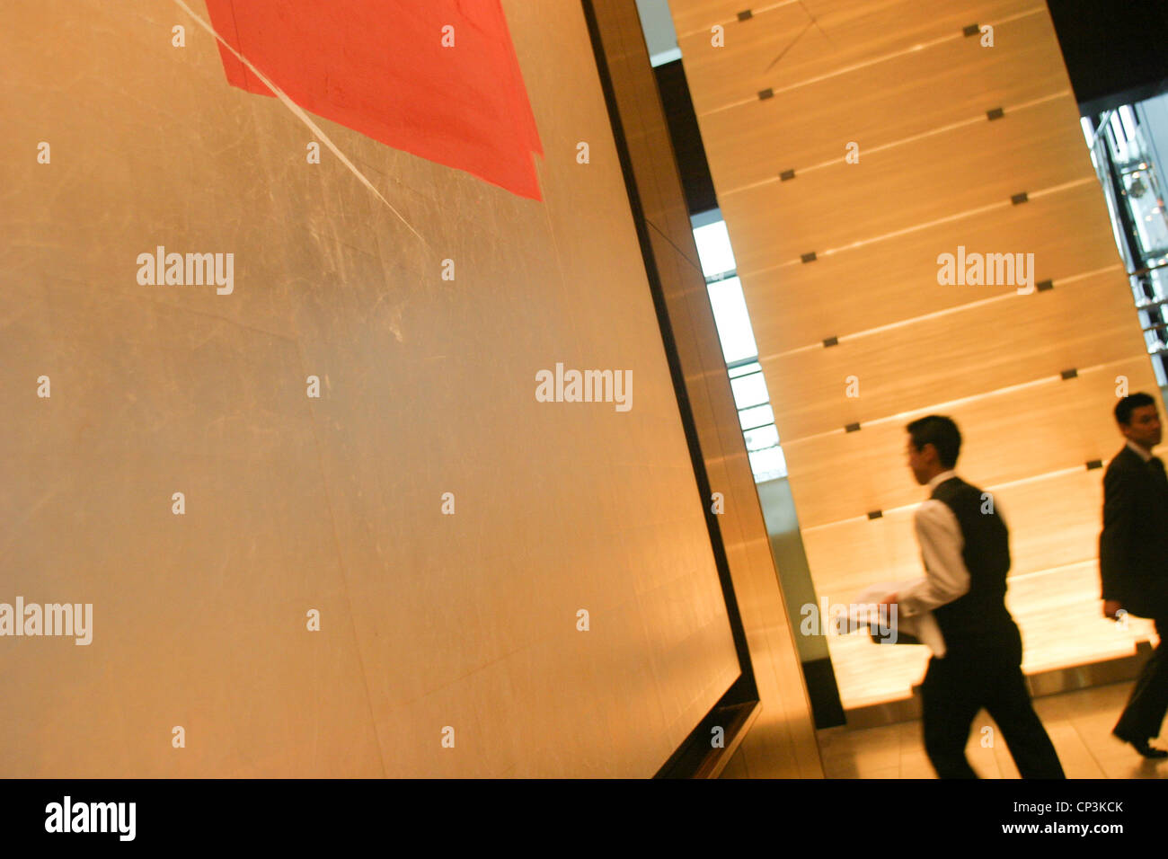 Reception area in the Conrad Hotel, Tokyo, Japan Stock Photo - Alamy