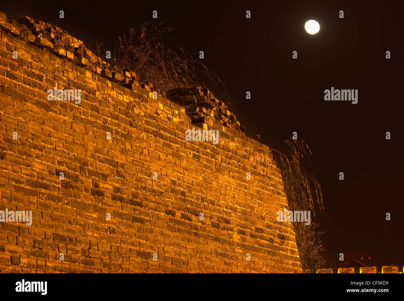 Ancient City Wall Park at Night with Moon Beijing China Stock Photo - Alamy
