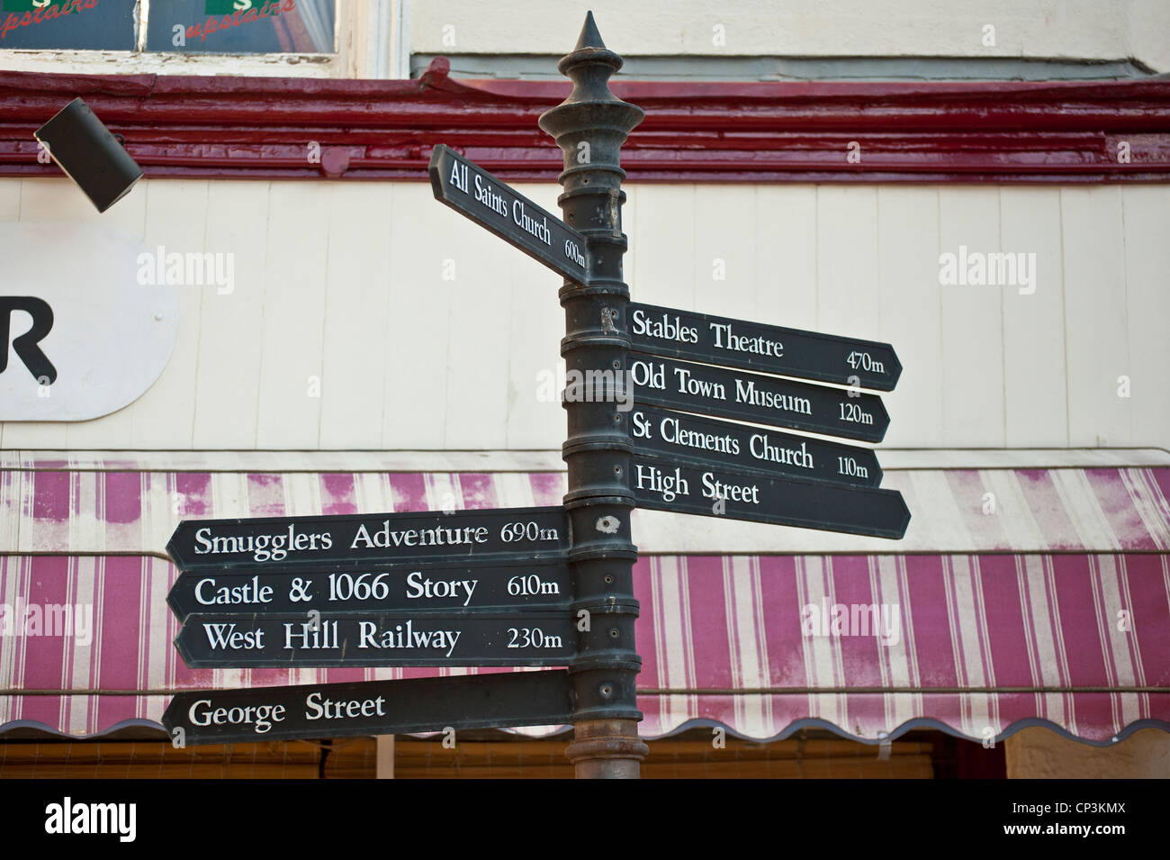 HASTINGS, EAST SUSSEX, UK - APRIL 30, 2012: Tourist information ...