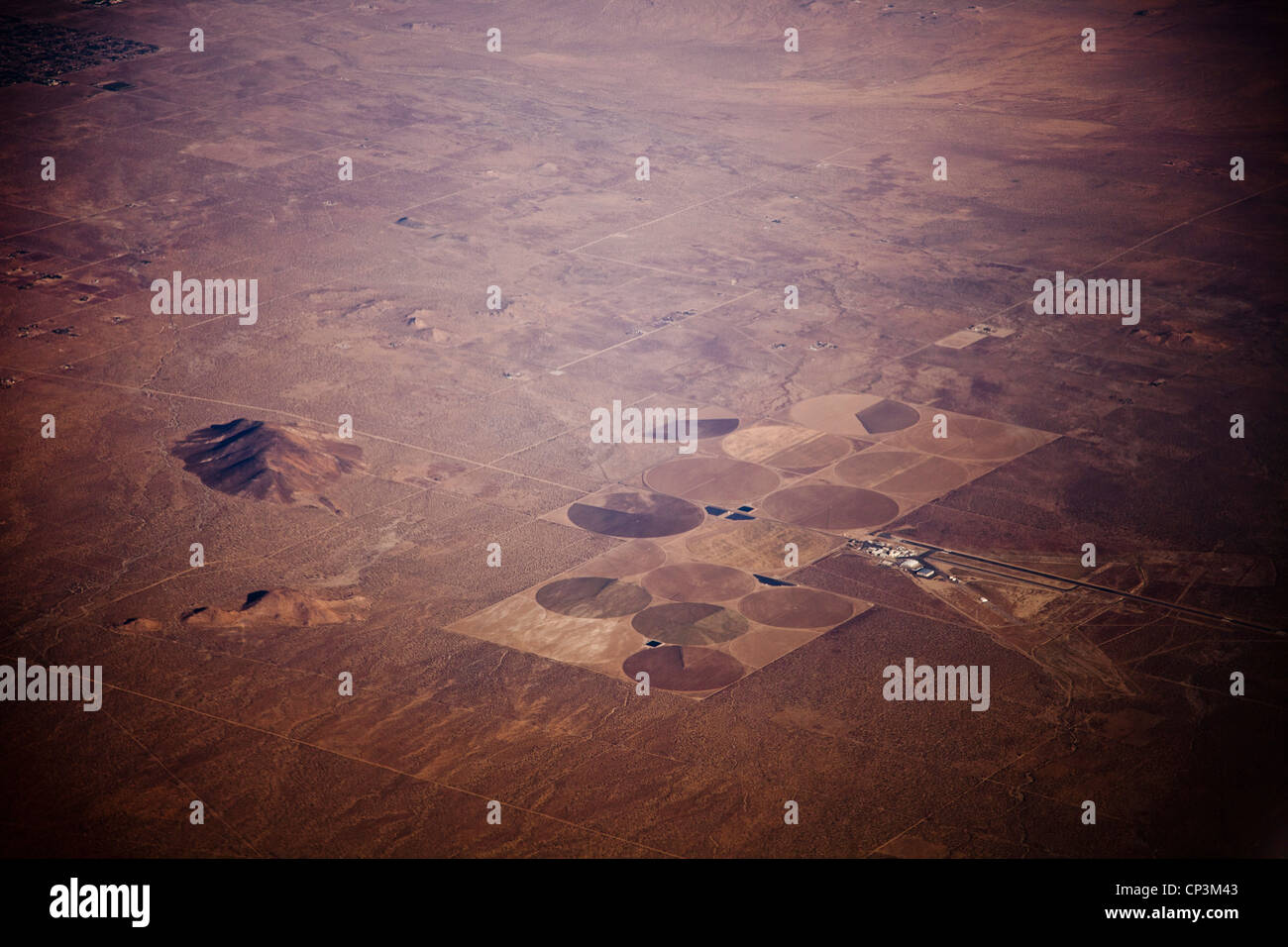 Aerial view of center pivot irrigation hi-res stock photography and ...