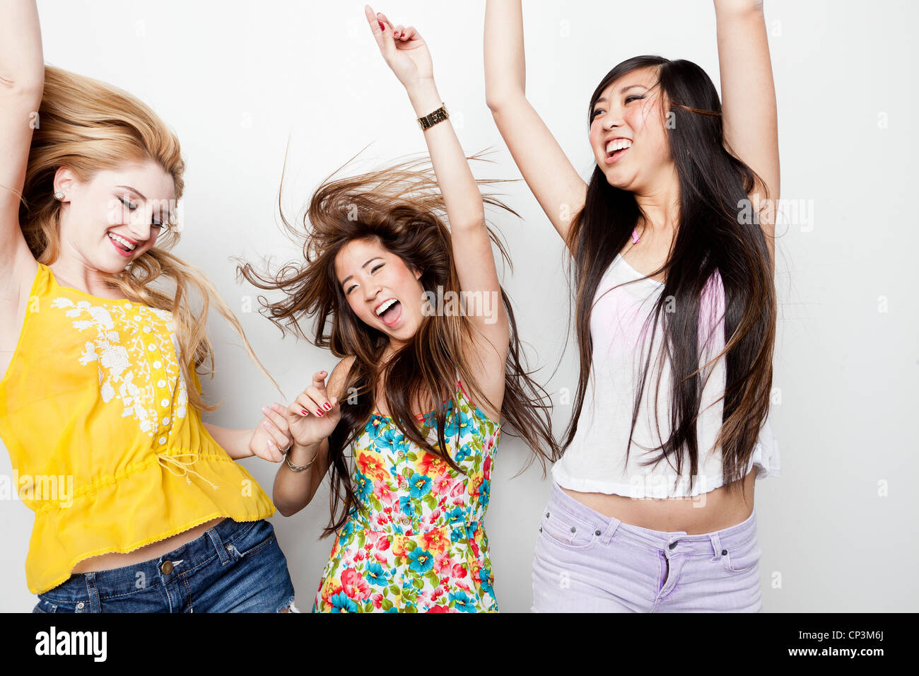 Teenage Girls Dancing and Having Fun Stock Photo - Alamy