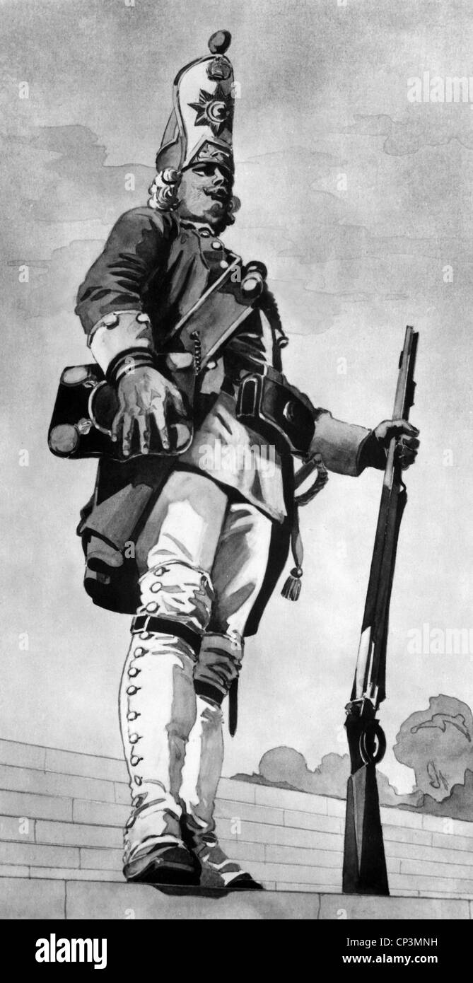 military, Prussia, infantry, "Potsdam Giants", soldier of the Prussian ...