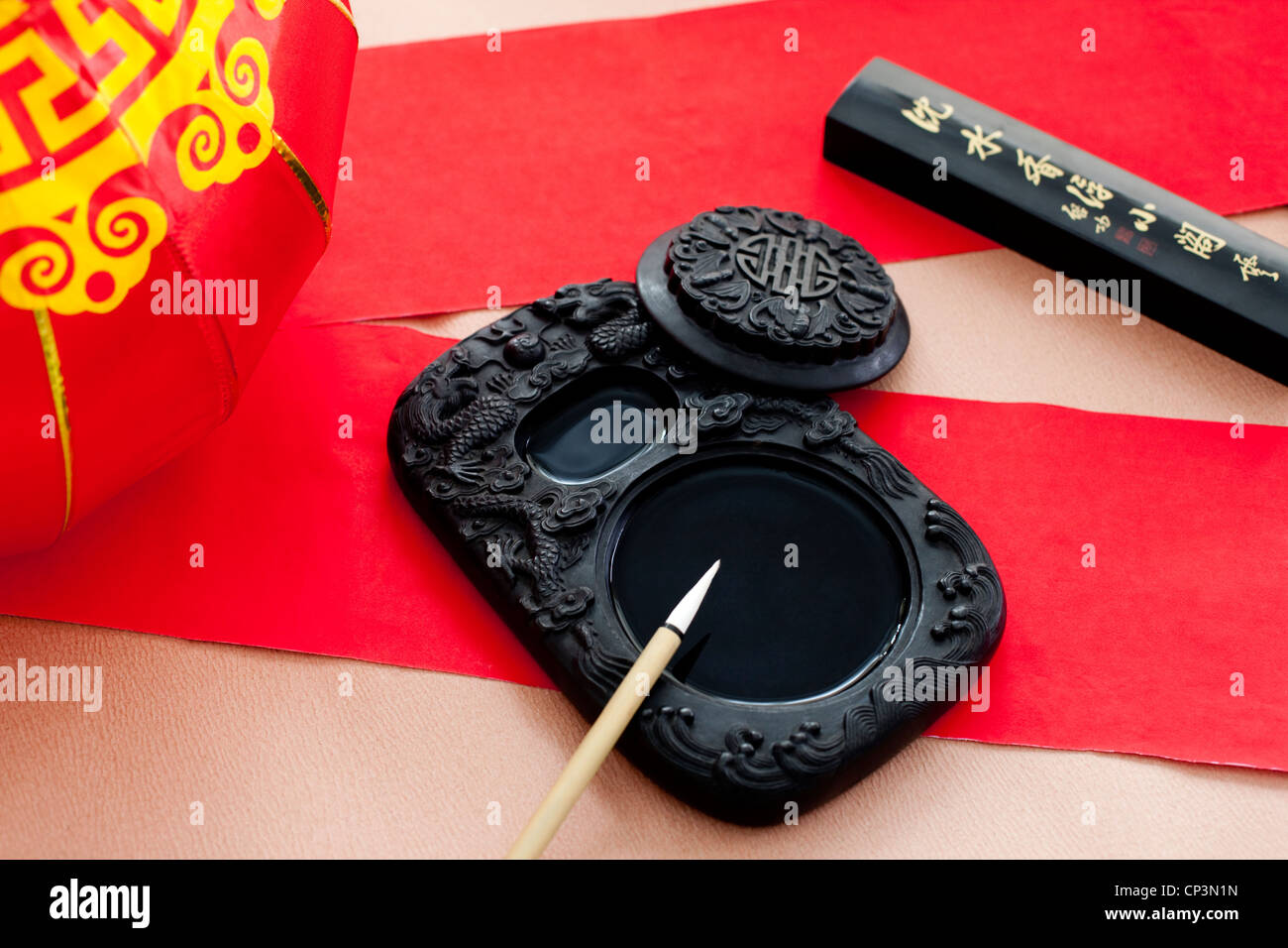 Chinese brush and ink Stock Photo - Alamy