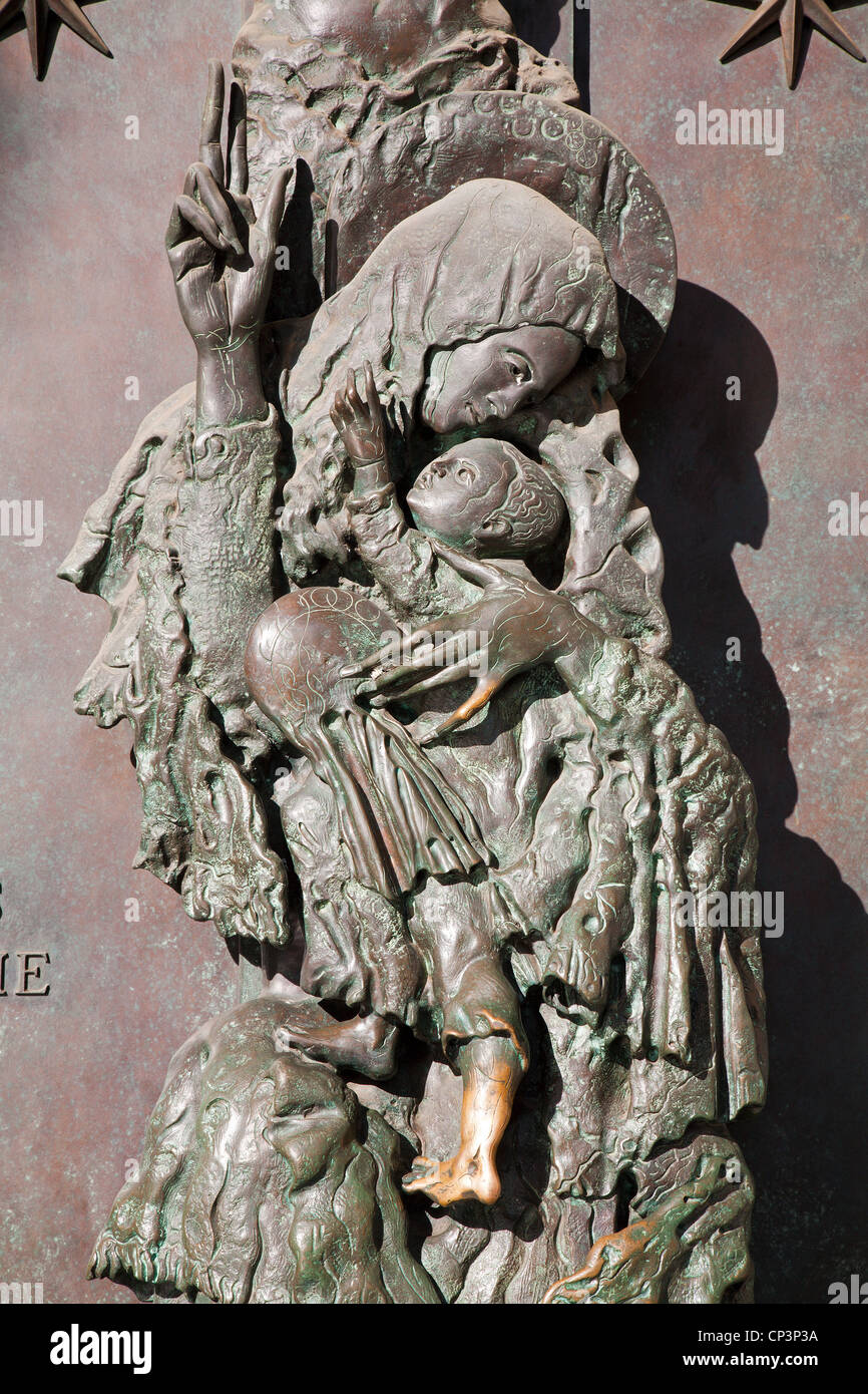 Rome - virgin Mary from bronze gate of Lateran basilica Stock Photo - Alamy