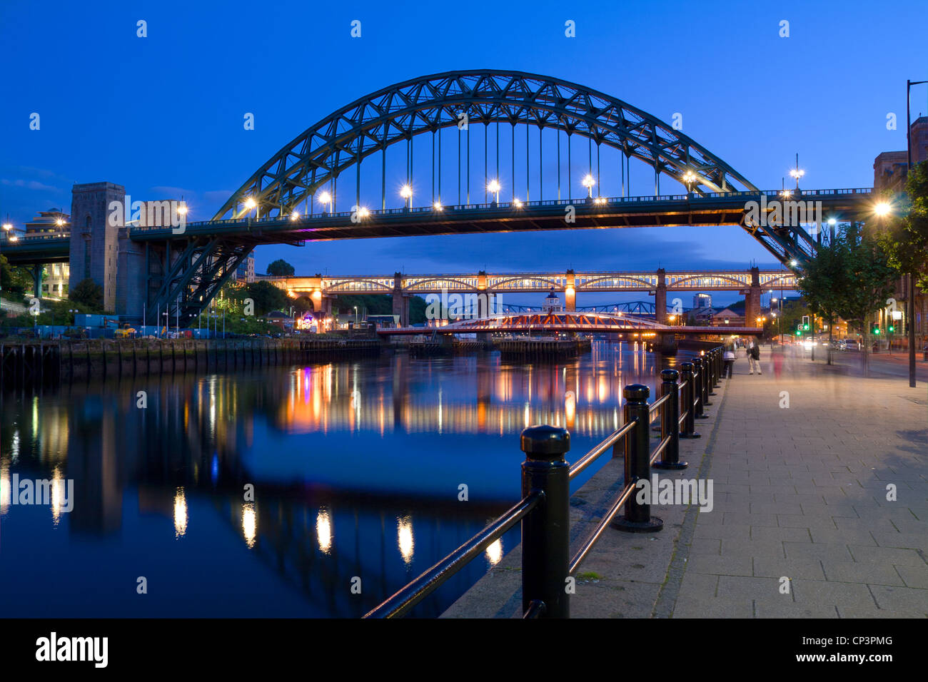 Tyne Bridge at Night Stock Photo - Alamy