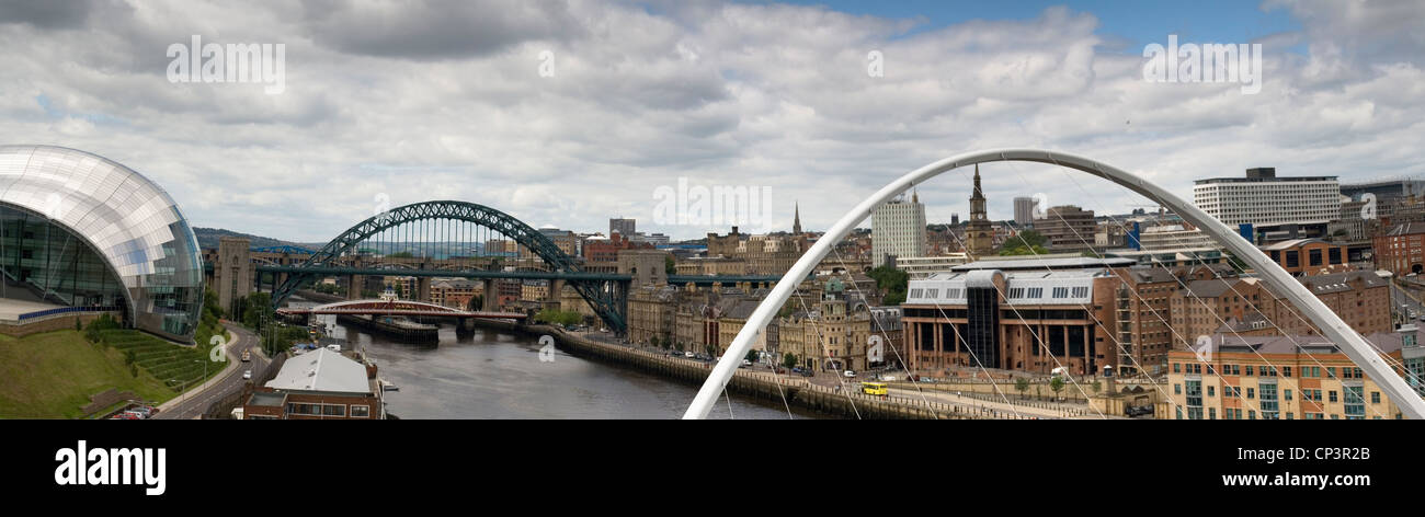 Panorama of River Tyne Stock Photo - Alamy