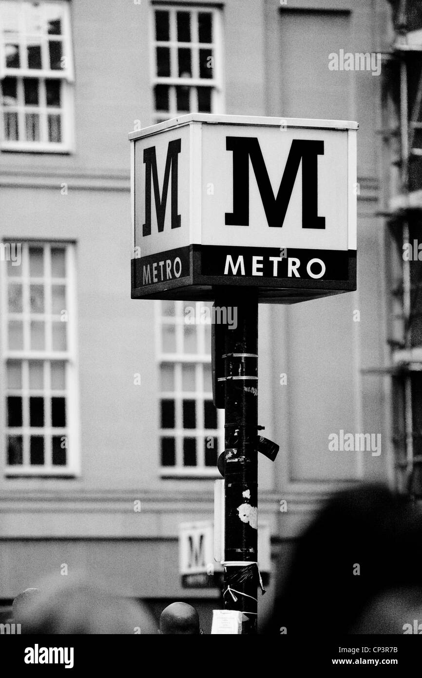 Newcastle Metro Sign Stock Photo - Alamy