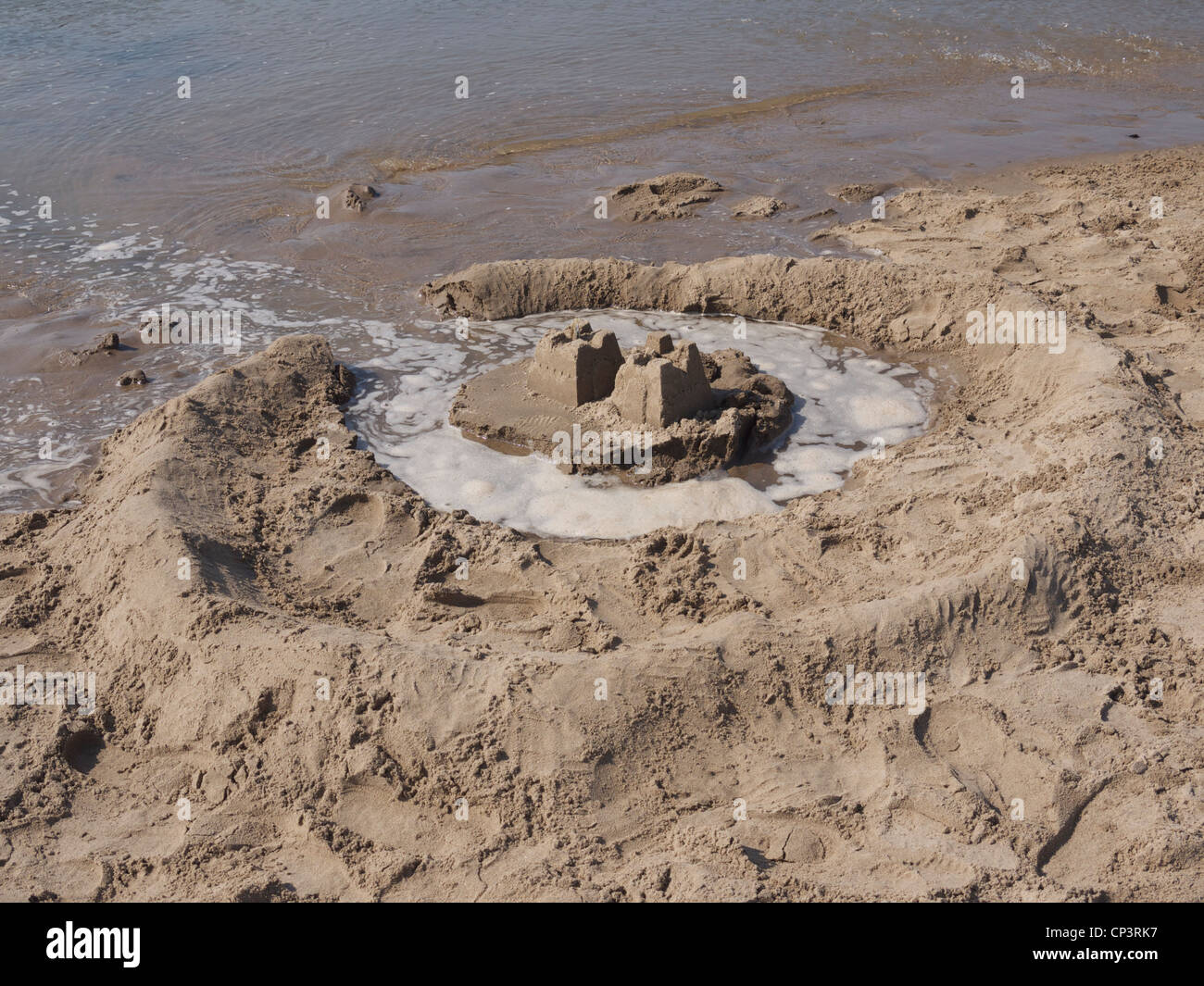 Sandcastle on the beach hi-res stock photography and images - Alamy