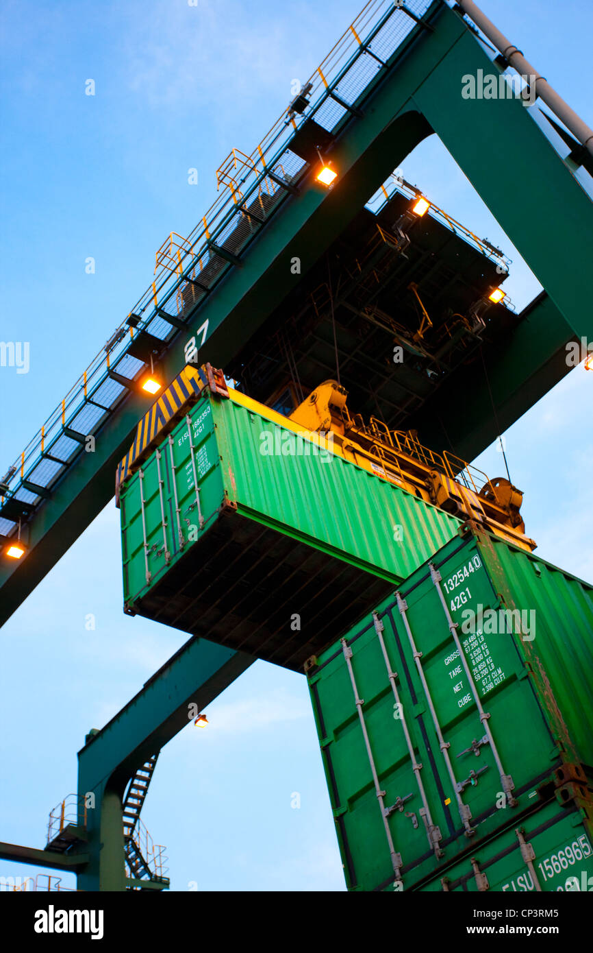 Vertical view loading unloading container hi-res stock photography and ...
