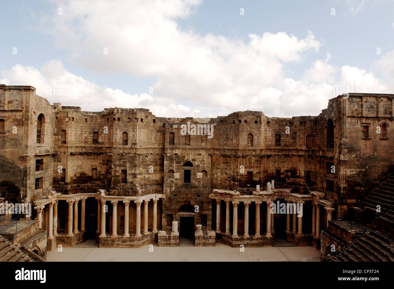 Syria Bosra, old town (a World Heritage Site by UNESCO, 1980). Roman ...