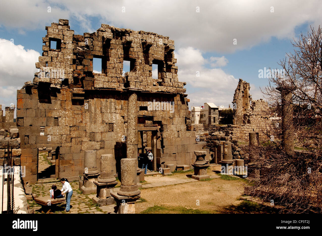 Syria Around As-Suwayda Qanawat (Kanawat). Perittero ruins of temple ...
