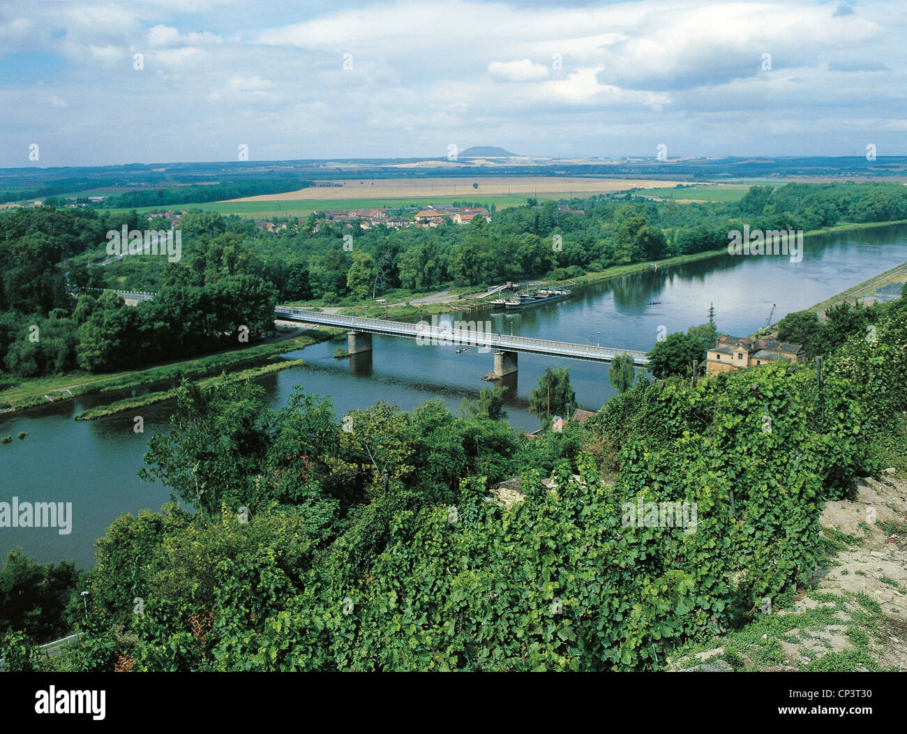 Czechoslovakia Melnik River Bridge Elba Stock Photo - Alamy