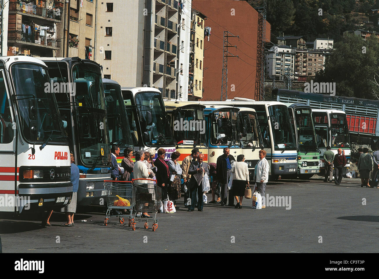 Andorra, Les Escaldes. BUS STATION Stock Photo - Alamy