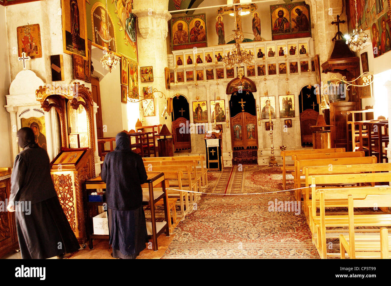 Syria - Maaloula. Greek orthodox monastery of Santa Tecla (Taqla), the ...