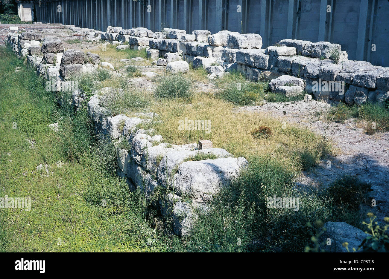 Calabria - Reggio Calabria - parts of the walls of the ancient Rhegion ...