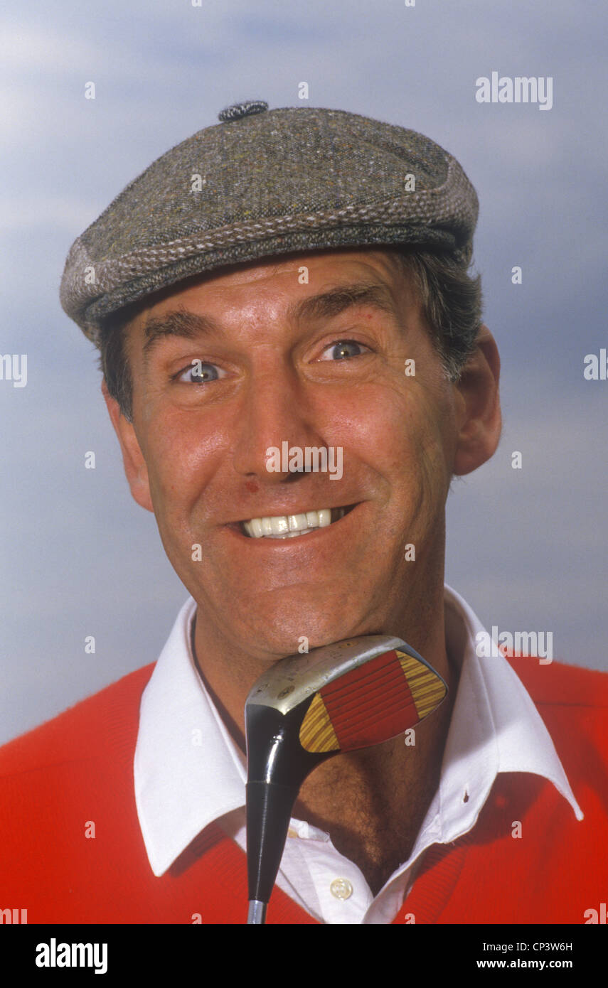 Russ Abbot portrait of an English comedian and actor on the golf course ...