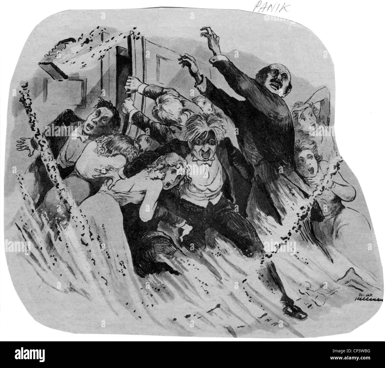 fire, burnings, panic during a studio fire in Oslo, Norway, 6.11.1938 ...