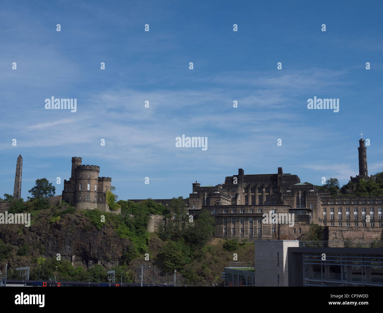 Edinburgh Tower and Tower in Calton hill in Edinburgh Stock Photo - Alamy