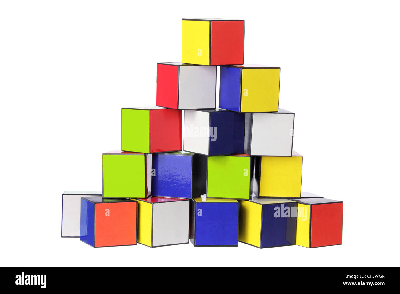 Stack of Color Cubes Stock Photo - Alamy