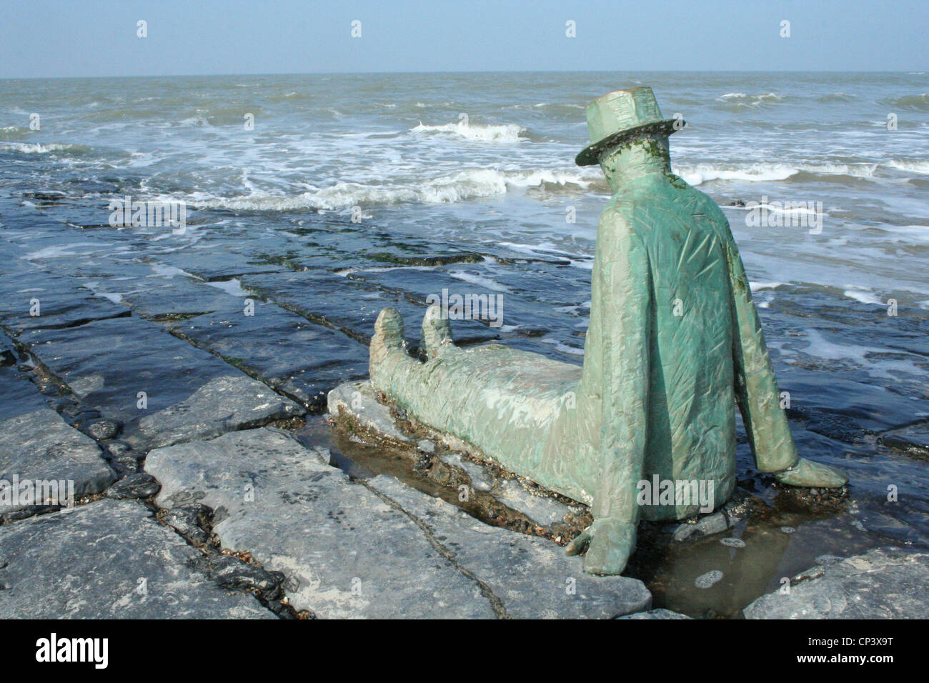 Folon sculpture beach in Knokke-Heist Belgium Stock Photo - Alamy