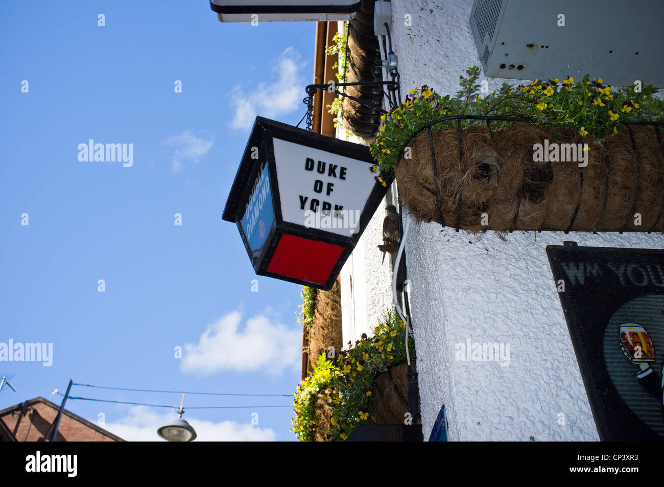 Light at the Duke of York Bar, Commercial Court, Belfast Stock Photo ...