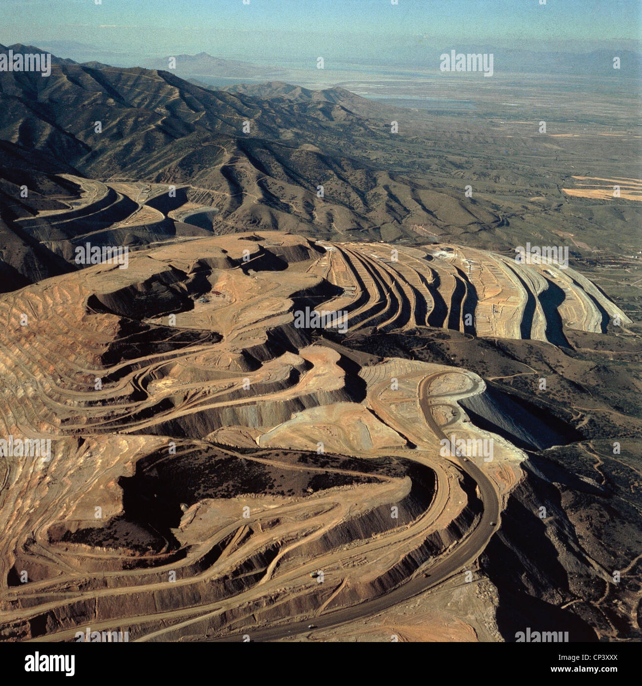 USA - Utah. Copper mine in Salt Lake City, near the Great Salt Lake ...