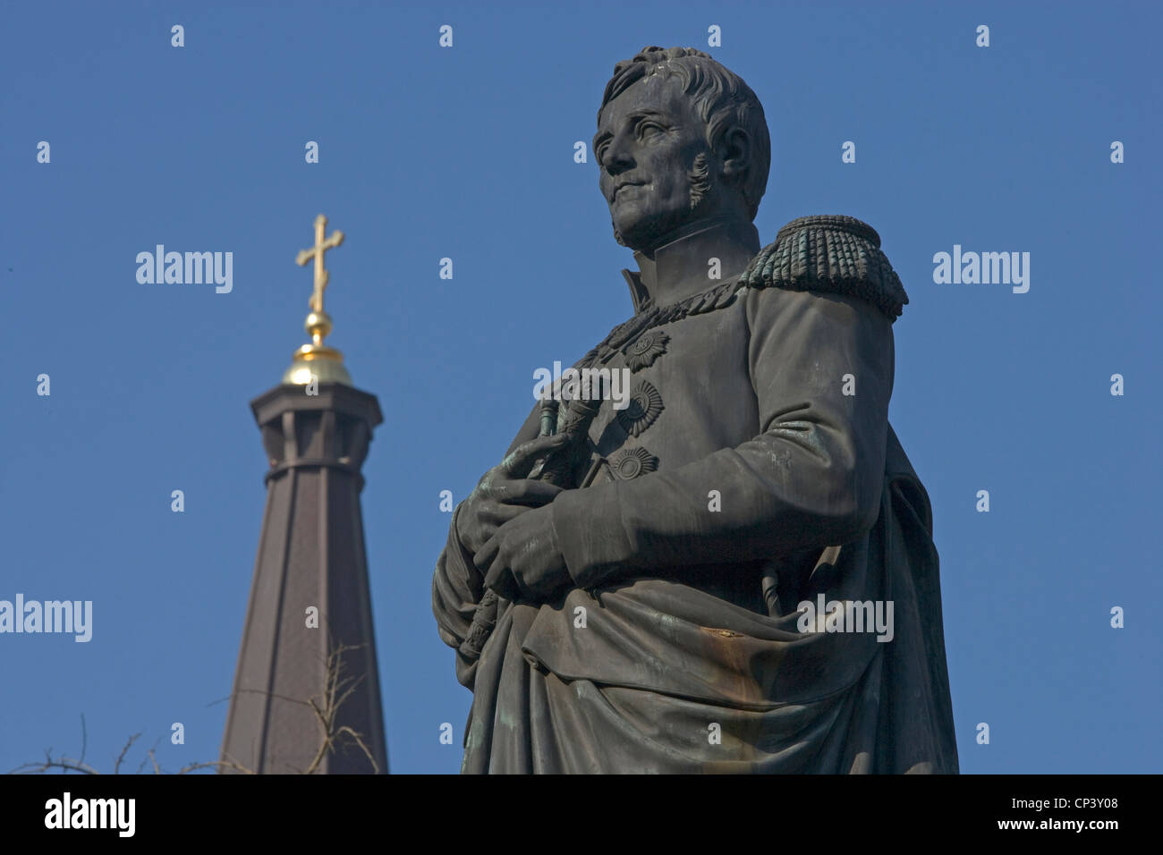 Ukraine. Odessa. Park of cathedral. Monument to Count Mikhail S ...