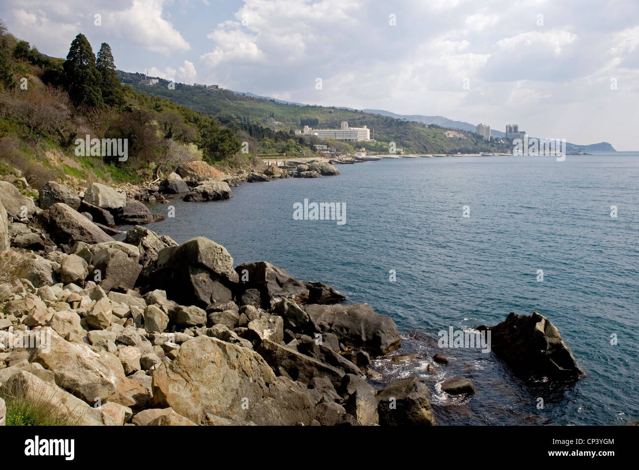 Ukraine - Crimea - Alupka, near Yalta. Vorontsov Castle Gardens. A ...