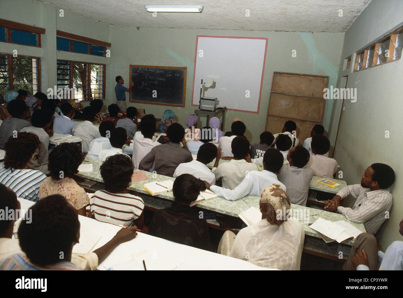 Somalia - Benadir - Mogadishu. Students during a lecture at the ...