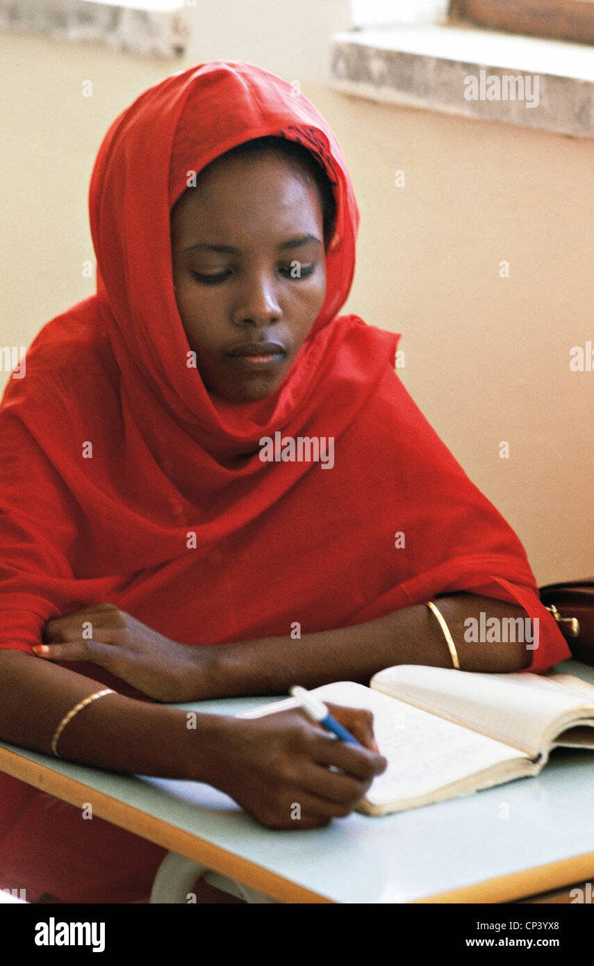 Somalia - Mogadishu. college student with a veil or Hijab Stock Photo ...