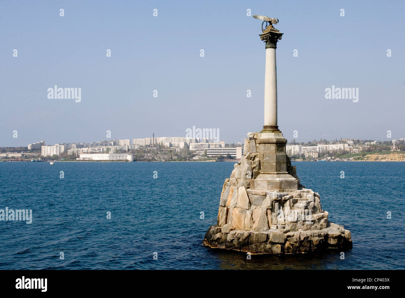 Ukraine - Crimea - Sevastopol. Memorials to the sunken ships in the ...