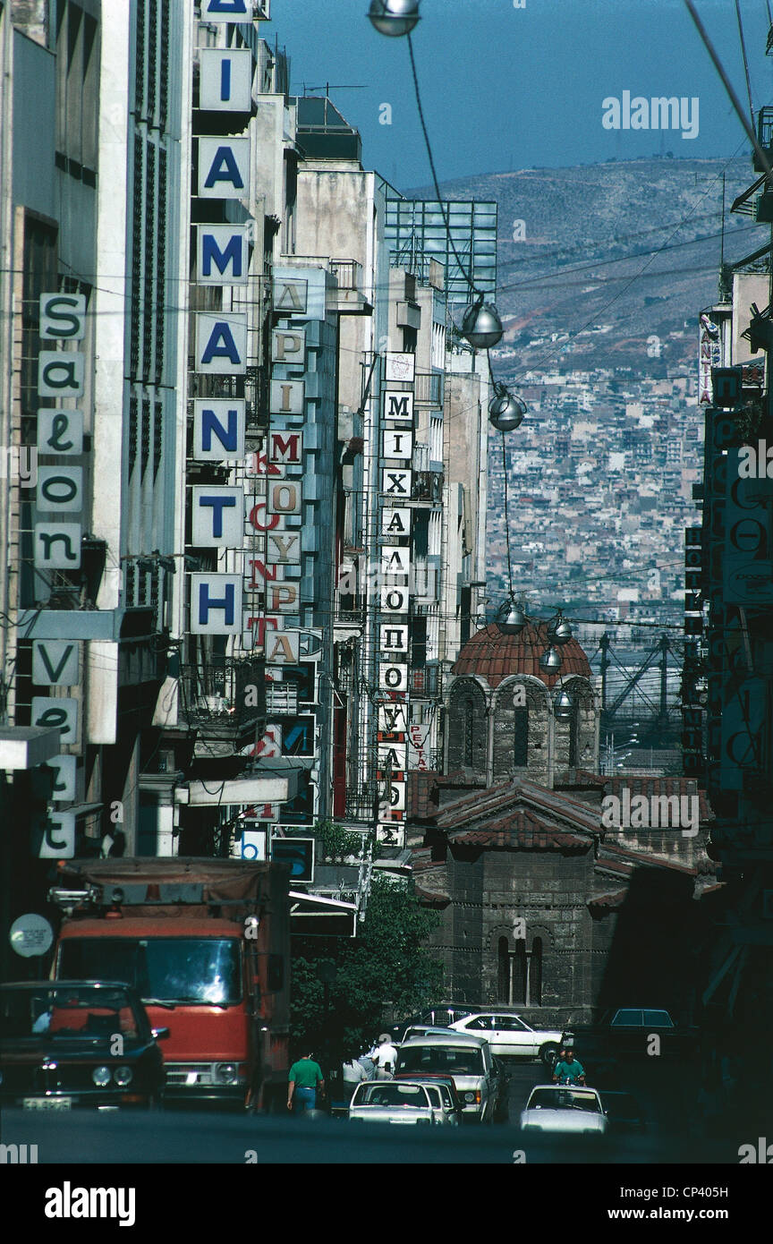 Greece - Attica - Athens, traffic in the city center Stock Photo - Alamy